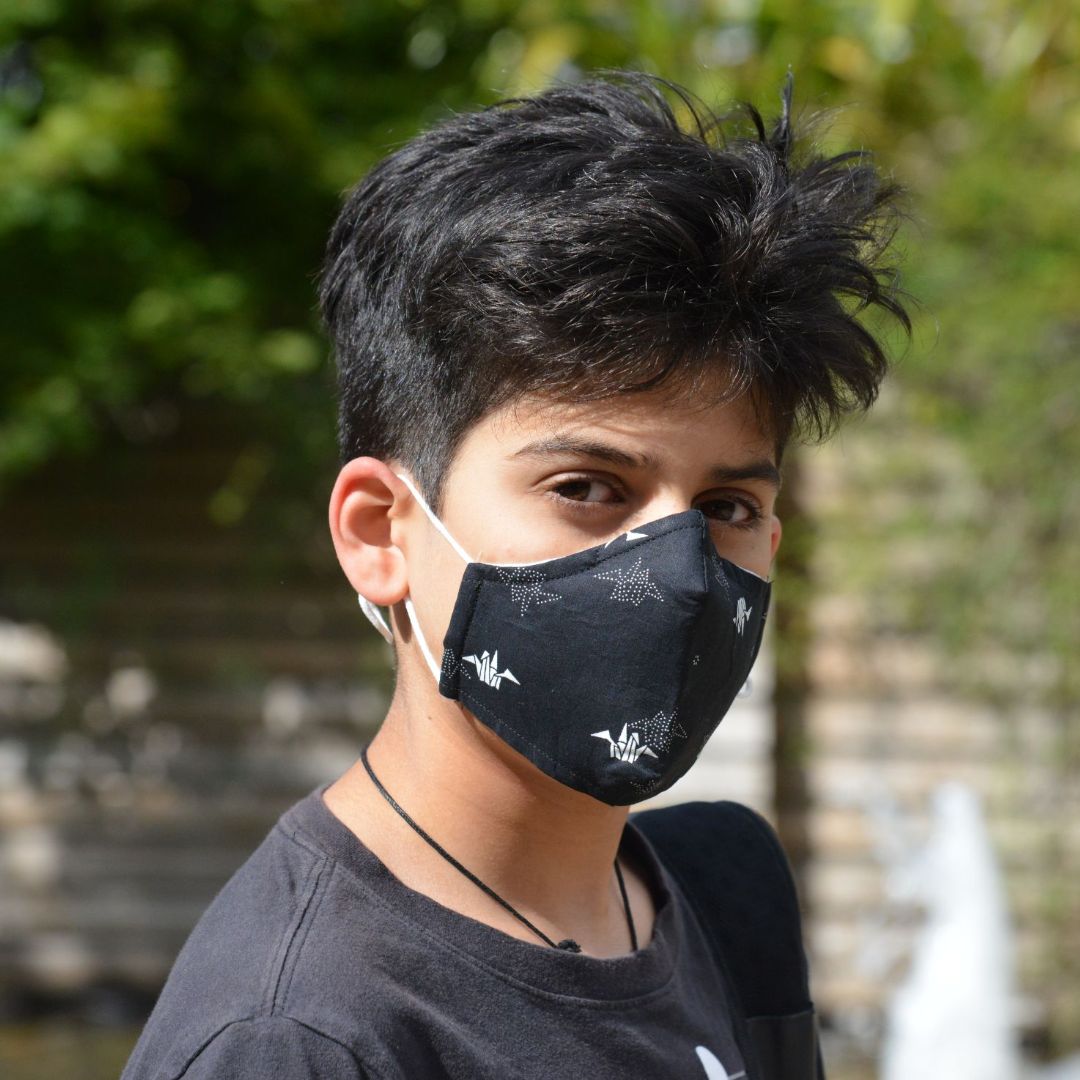 Kids - Black Origami - Reusable Barrier Mask – JESSICA GRAAF